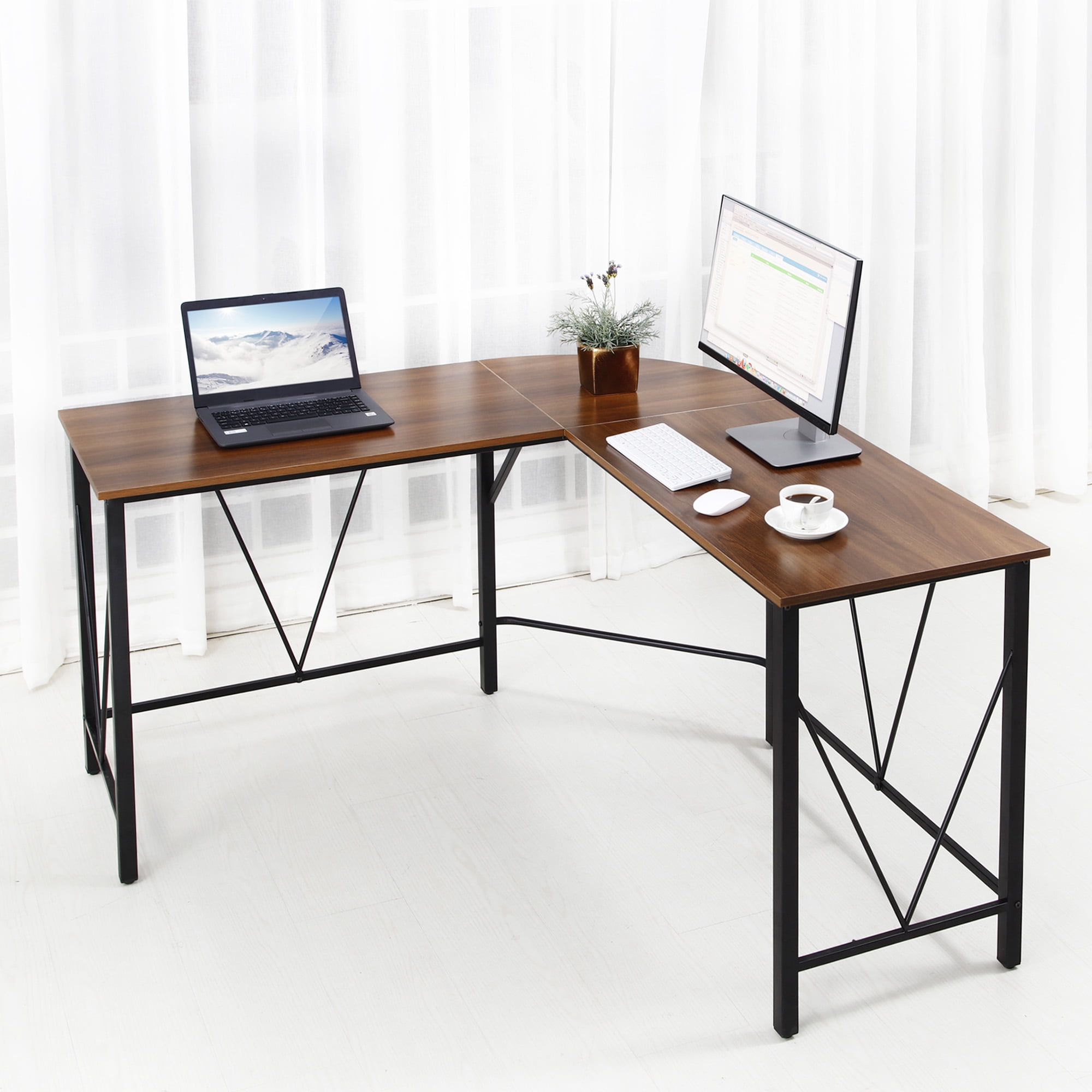 Desks & Workstations Stationery & Office Supplies Rusic Brown Alecono L ...