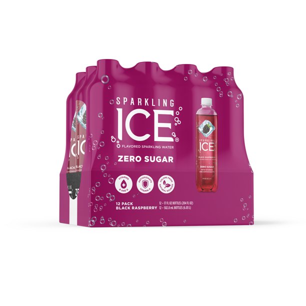 Sparkling Ice® Naturally Flavored Sparkling Water, Black Raspberry 17 Fl Oz, (Pack of 12 ...