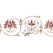Scroll Wall Stencil SKU #3387 by Designer Stencils - Walmart.com