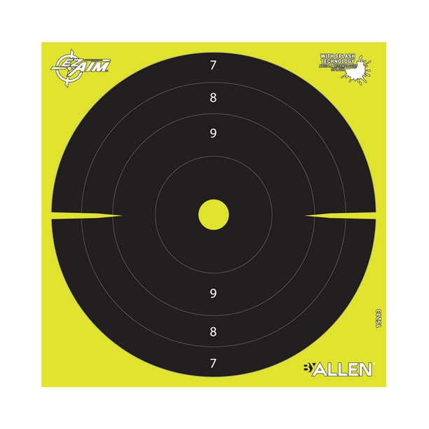 Ez Aim Splash Bullseye Paper Shooting Targets, 8"W x 8"H, 25-Pack ...
