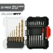HART 21-Piece Titanium Drill Bit Set with Protective Storage Case ...