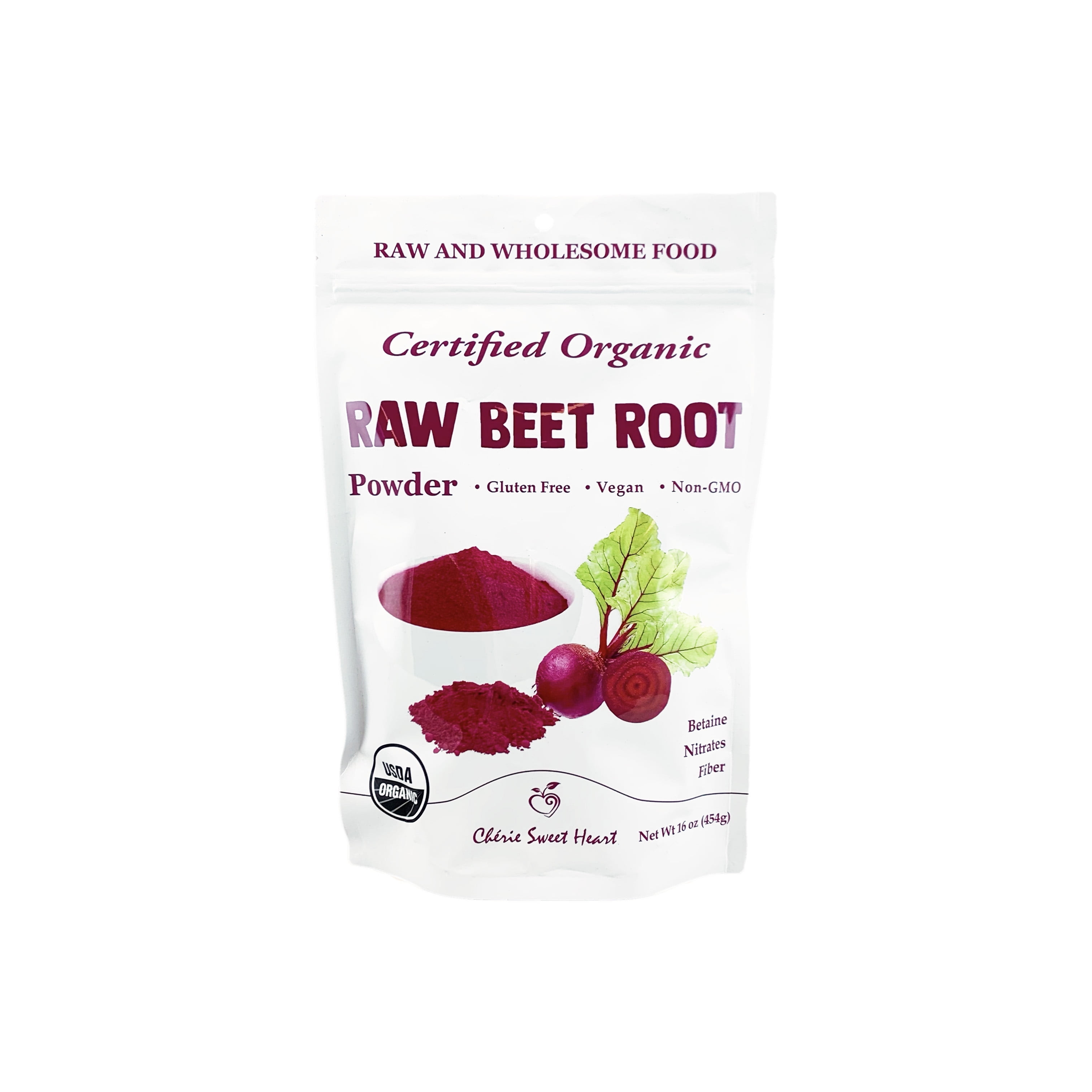 Cherie Sweet Heart Certified Organic Beet Root Powder 16 oz - Walmart ...