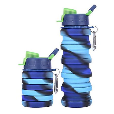 500ml Portable Retractable Folding Water Bottle, Silicone Water Bottle, Outdoor Travel Mug, Kids ...