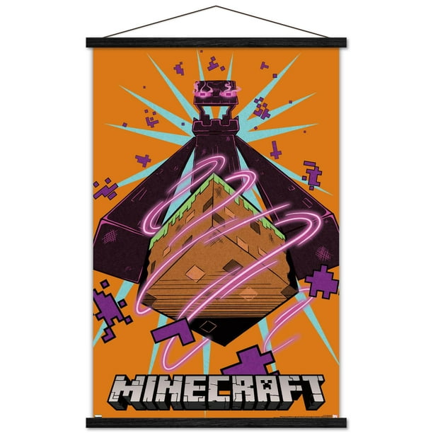Minecraft - Enderman Wall Poster with Wooden Magnetic Frame, 22.375" x ...