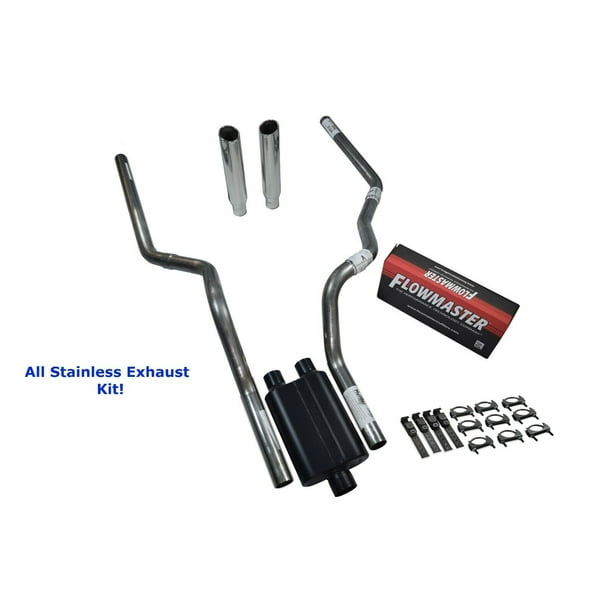 All-Stainless Dual Exhaust Dodge Ram 1500 04-08 Flowmaster Super 44 ...