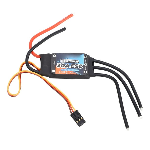 Bidirectional 30A Brushless ESC, 30A RC ESC Quick Response Direct ...