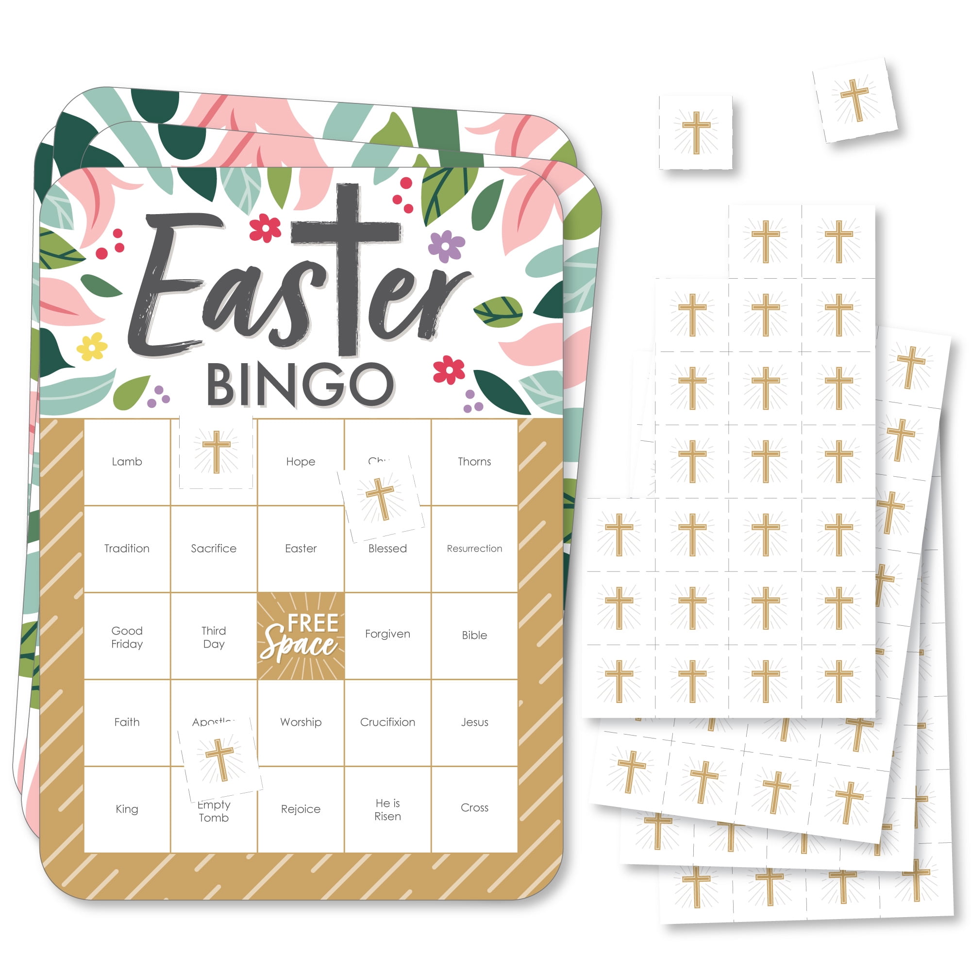 Big Dot of Happiness Religious Easter - Bingo Cards and Markers ...