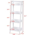 UTEX 4-Tier Ladder Shelf, Bathroom Shelf Freestanding, 4-Shelf ...