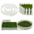 Fule White Fence, Wood Creative Simulation Small Fence Home Garden DIY ...