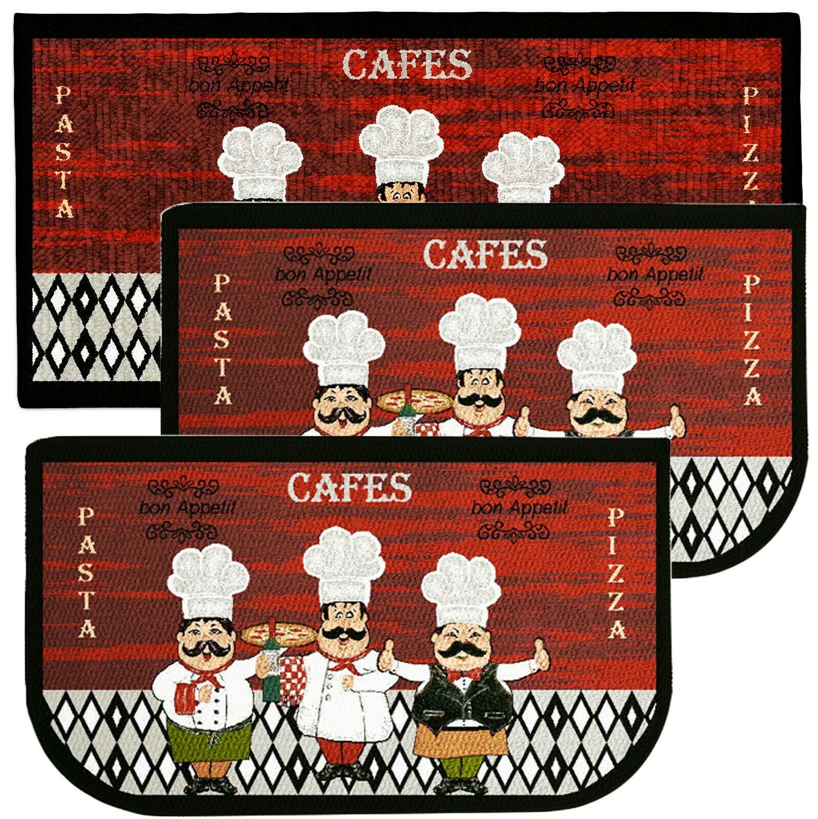 Kashi Home Kitchen Rug, Area Rug, Mat, Beautiful Print Non-Skid Latex ...