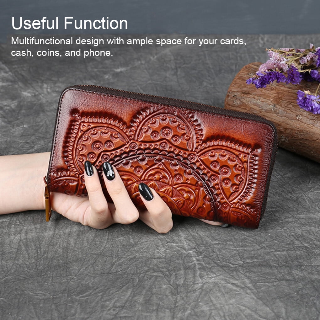 Click here for Ziyahi Genuine Leather Wallet Long Money Bag Vinta... prices