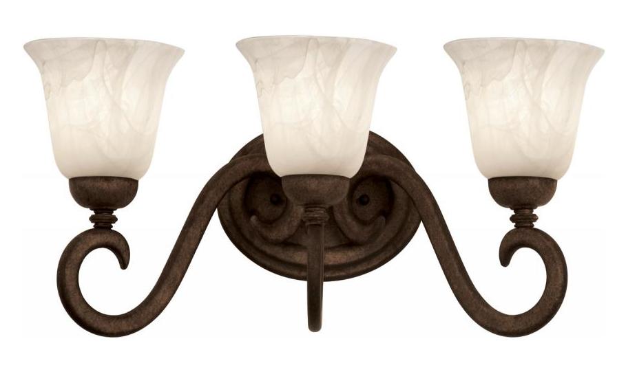 Three Light Tortoise Shell Ecru Glass Vanity - Walmart.com
