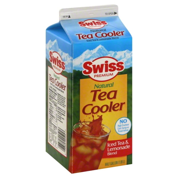 Swiss Premium Natural Iced Tea & Lemonade Blend Tea Cooler, Half Gallon ...
