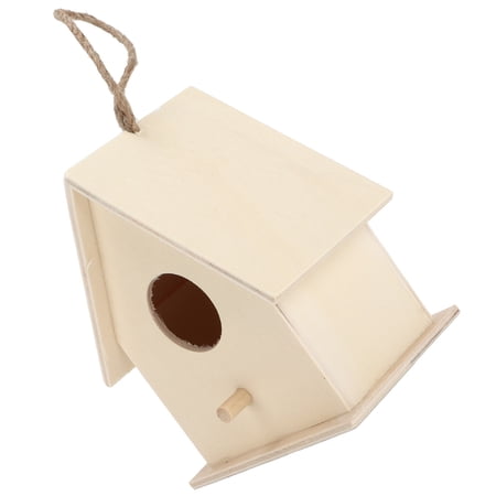 Wood Bird House Kits, DIY Bird Classic Wooden Cabin Style Durable Yard ...