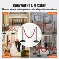 KFFKFF 6-Pack Stanchion Posts with Fillable Base Crowd Barriers Control ...
