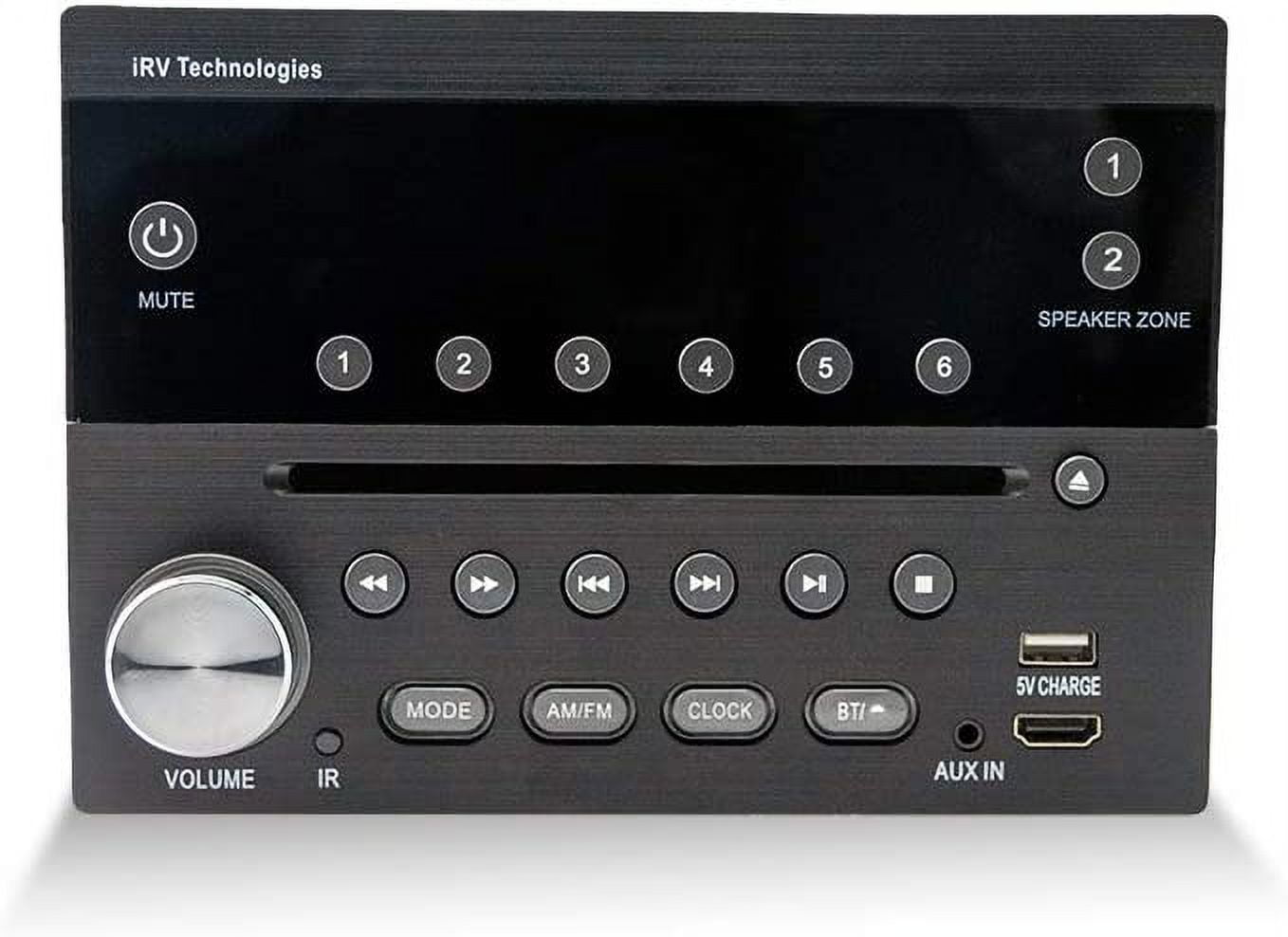 iRV Technology IRV31 Am/FM/CD/DVD Rv Radio Stereo 2 Zones Wallmount ...