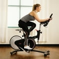 Sunny Health & Fitness Magnetic Belt Rear Drive Indoor Cycling Bike, High Weight Capacity with ...