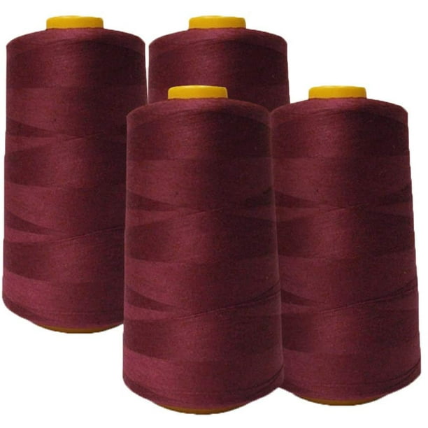 DECORATIVE SILK INC. 4 Pack of 6000 (24,000 Total) Yard Spools Sewing ...