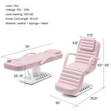 Advwin Electric Massage Table with LED Light & Foot Control, Adjustable ...
