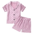 ASEIDFNSA Girls Pajama Set with Button Down Satin Top and Contrast ...