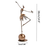 NSESSHome Home Gardening Ironwork Metal Dancing Girl Holiday Gifts ...