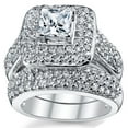 Metal Masters Womens 1Ct Princess Cut Cubic Zirconia Sterling Silver 925 Wedding Engagement Ring ...