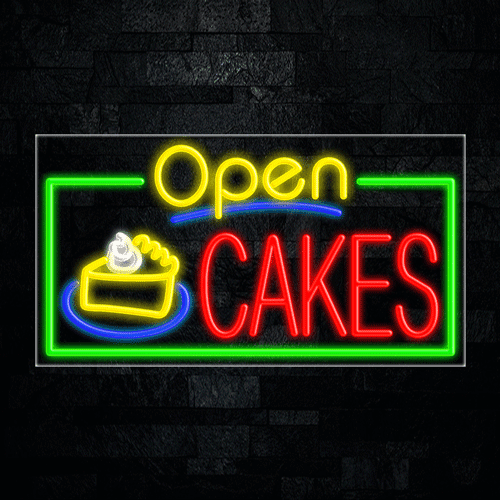 Cakes LED Neon Sign 33"L x 18"H #35475 - Walmart.com