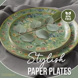 Crown Display Heavy Duty Paper Plates Set for 32 Guests, 64 Fancy ...