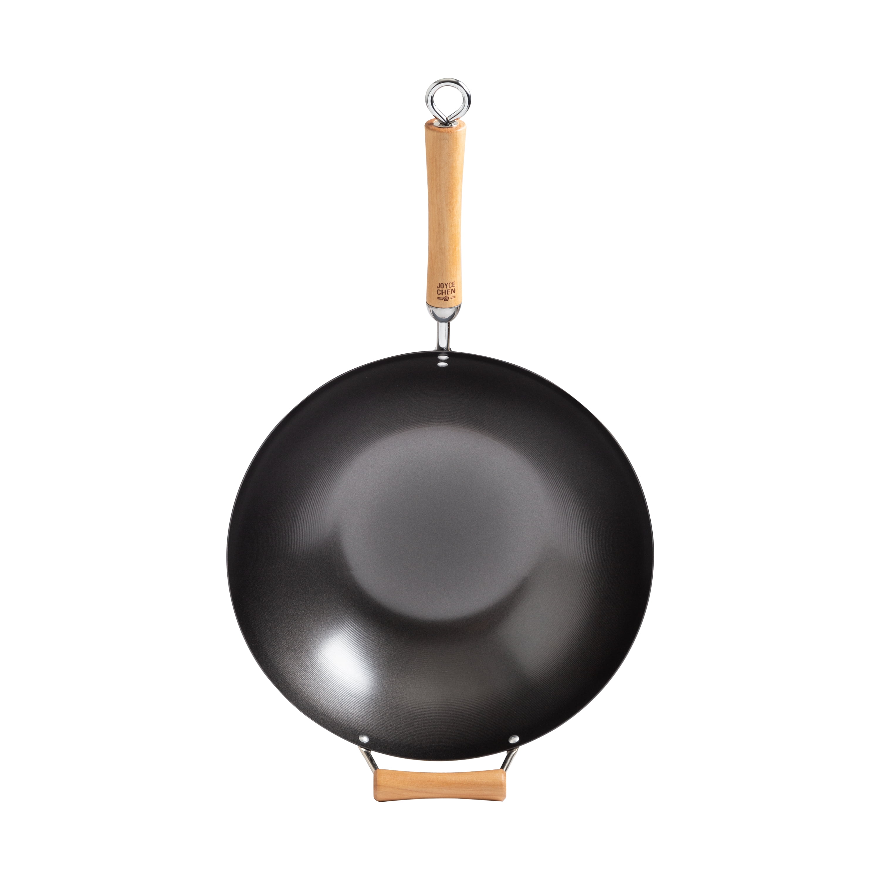 Joyce Chen Classic Series 14-In. Carbon Steel Nonstick Wok with Birch ...