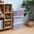 Citylife Large 32 Quart Sealed Storage Boxes Clear Plastic Stackable