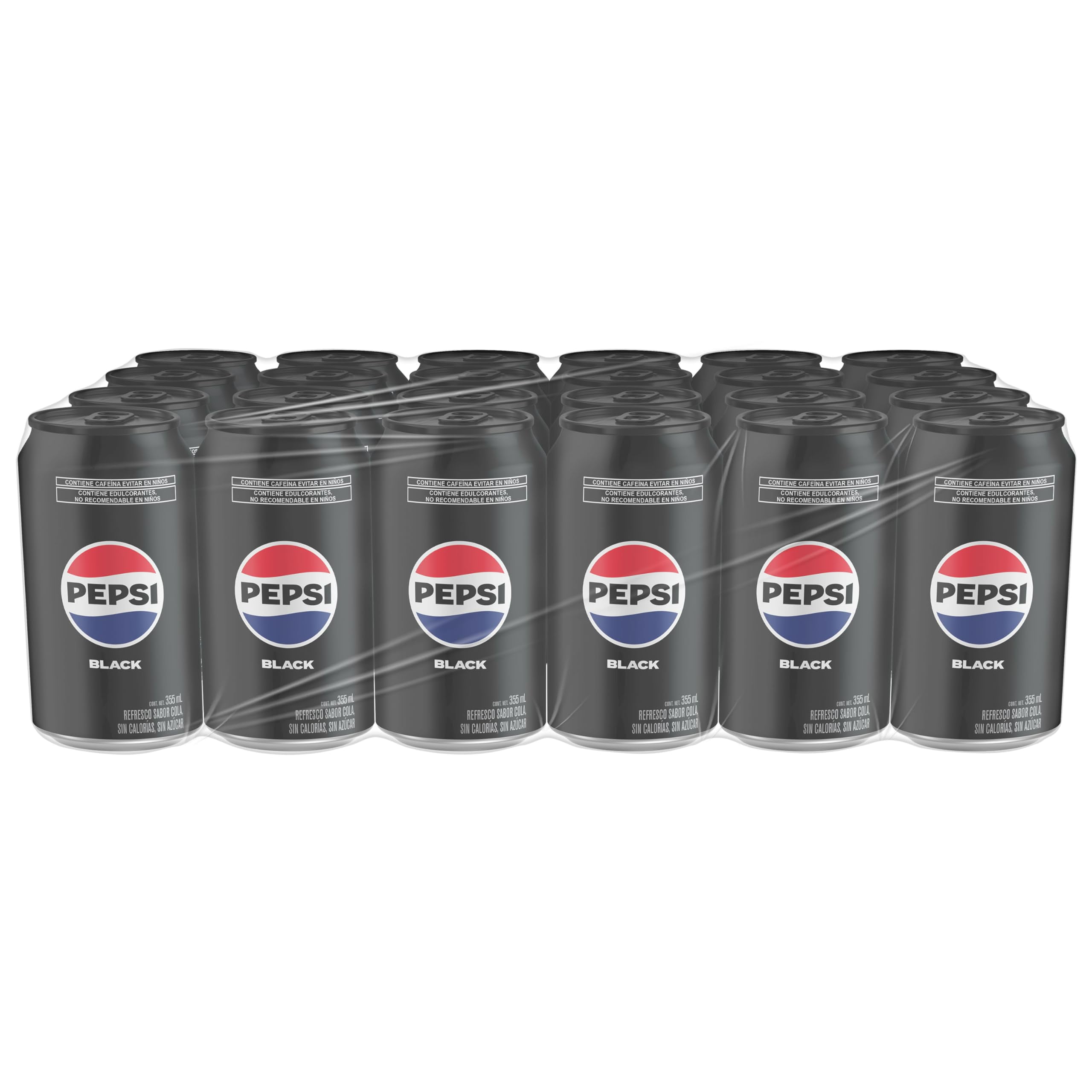 Pepsi Black, Refresco Sabor Pepsi sin Azucar, lata de 355 mililitros ...