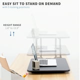 VIVO Black Ultra Slim 26" Desktop Converter, Sit Stand Tabletop Monitor ...