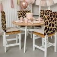 Fashion Wild Style Chair Back Covers Set of 8, Vintage Brown Leopard ...