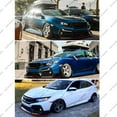 WheelX Front Bumper Lip W/Light Compatible with 2016-2021 Honda Civic ...