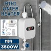 3500W Electric Tankless Water Heater with Bathroom Shower Head Set, Instant Hot Bath System ...