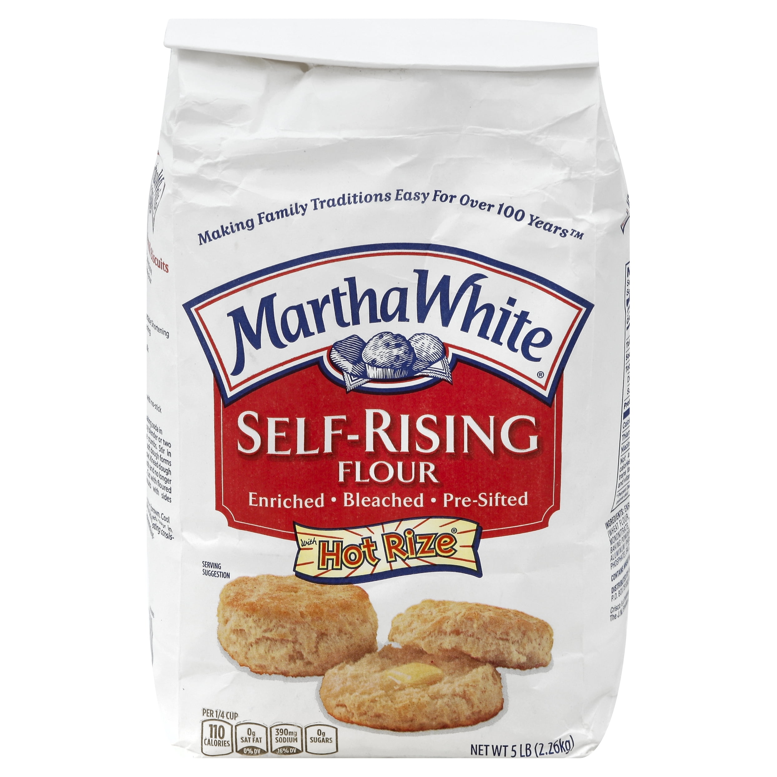 Martha White Self Rising Flour with Hot Rize, 5 lb Bag - Walmart.com