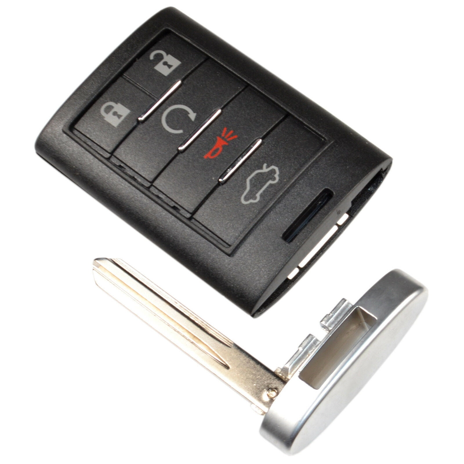 Hqrp Remote Key Fob Shell Case Keyless Entry W 5 Buttons For Cadillac