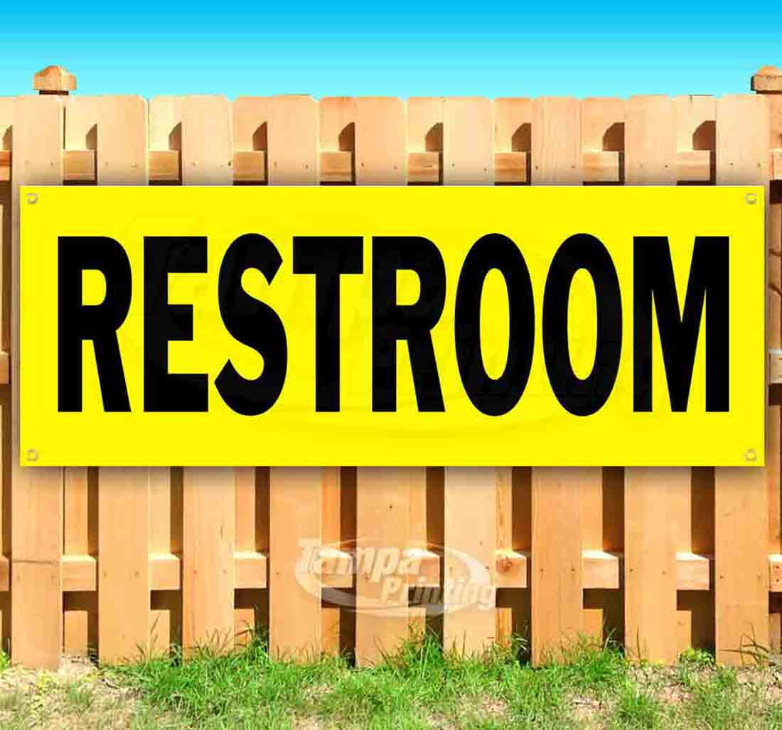 Restroom 13 oz Vinyl Banner With Metal Grommets - Walmart.com