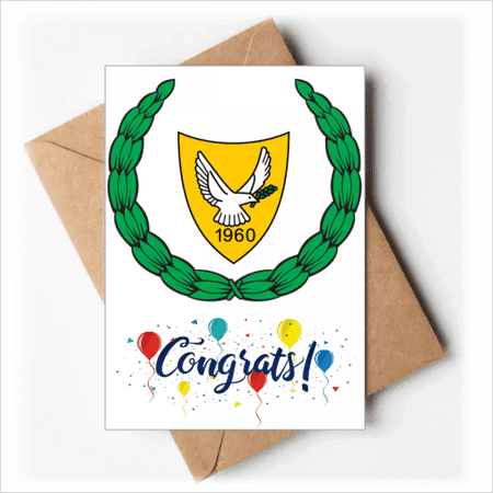 Cyprus National Emblem Country Wedding Cards Congratulations Greeting ...