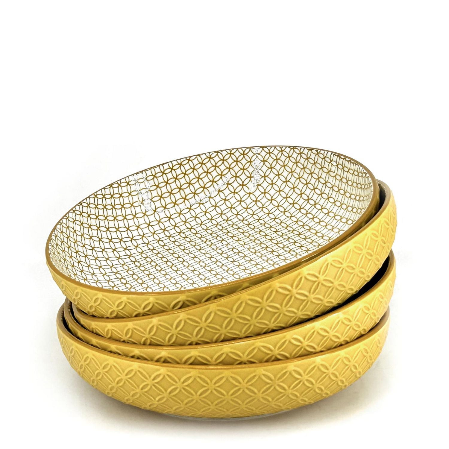 Click here for Bia Cordon Bleu Bia S/4 Textured Shallow Bowls  Ye... prices