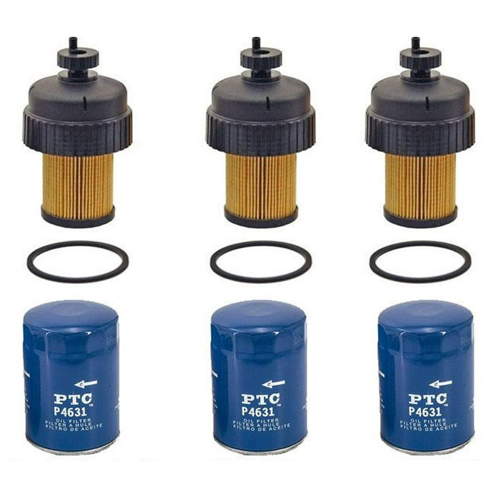 GMC 6.5L Duramax Diesel Fuel Filter and Cap + Oil Filters 6Pc Kit REF ...