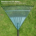 Orientools Garden Leaf Rake, 42"-60" Adjustable Steel Handle, 22-Tine ...