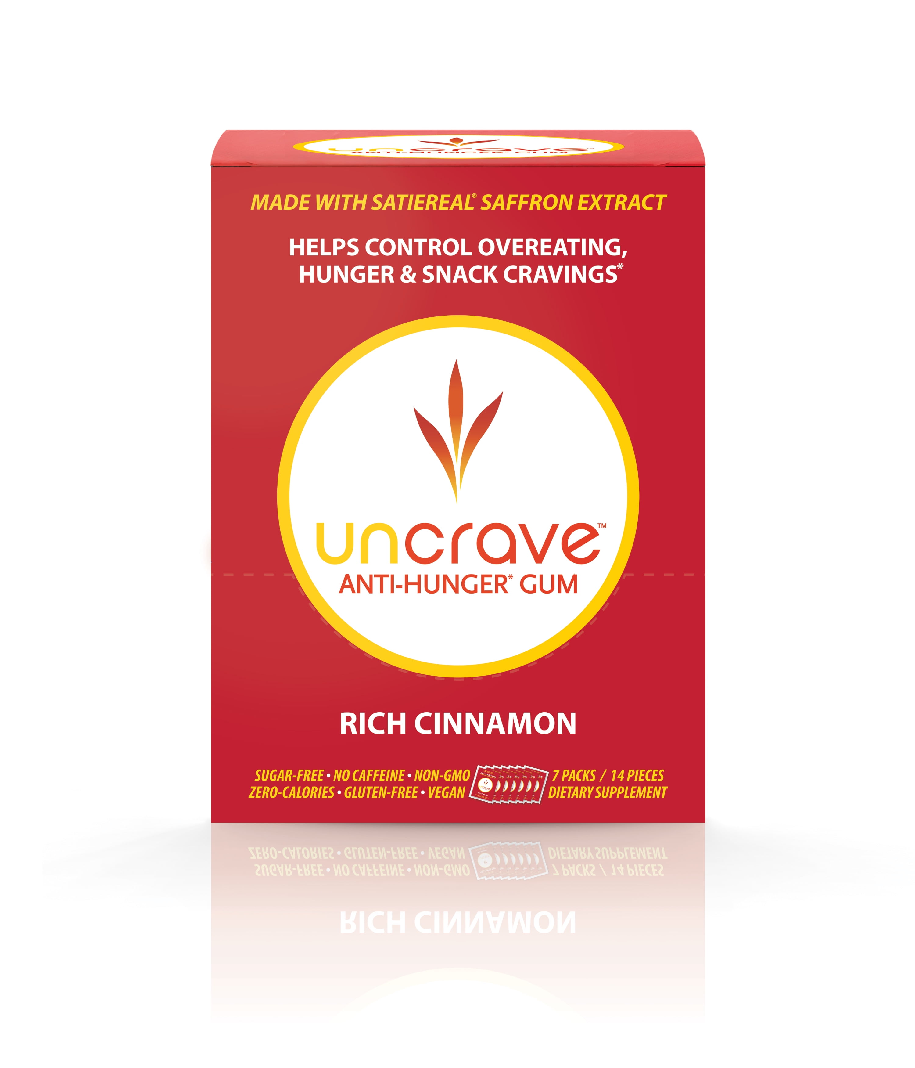 UNCRAVE Gum with Saffron Extract -Control Compulsive Snacking for ...