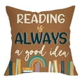 Aufmer Literary Reading Element Printed Pillowcase Fashion Text Pattern ...