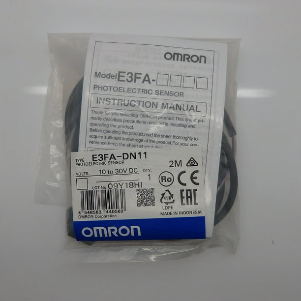 Omron E3FA-DN11 2M 100mm Distance Photoelectric Sensor Red Light NPN Output - Walmart.com