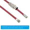 Uxcell Wire Keychain Cable Stainless Steel Key Ring Rose Red 6 Inch ...