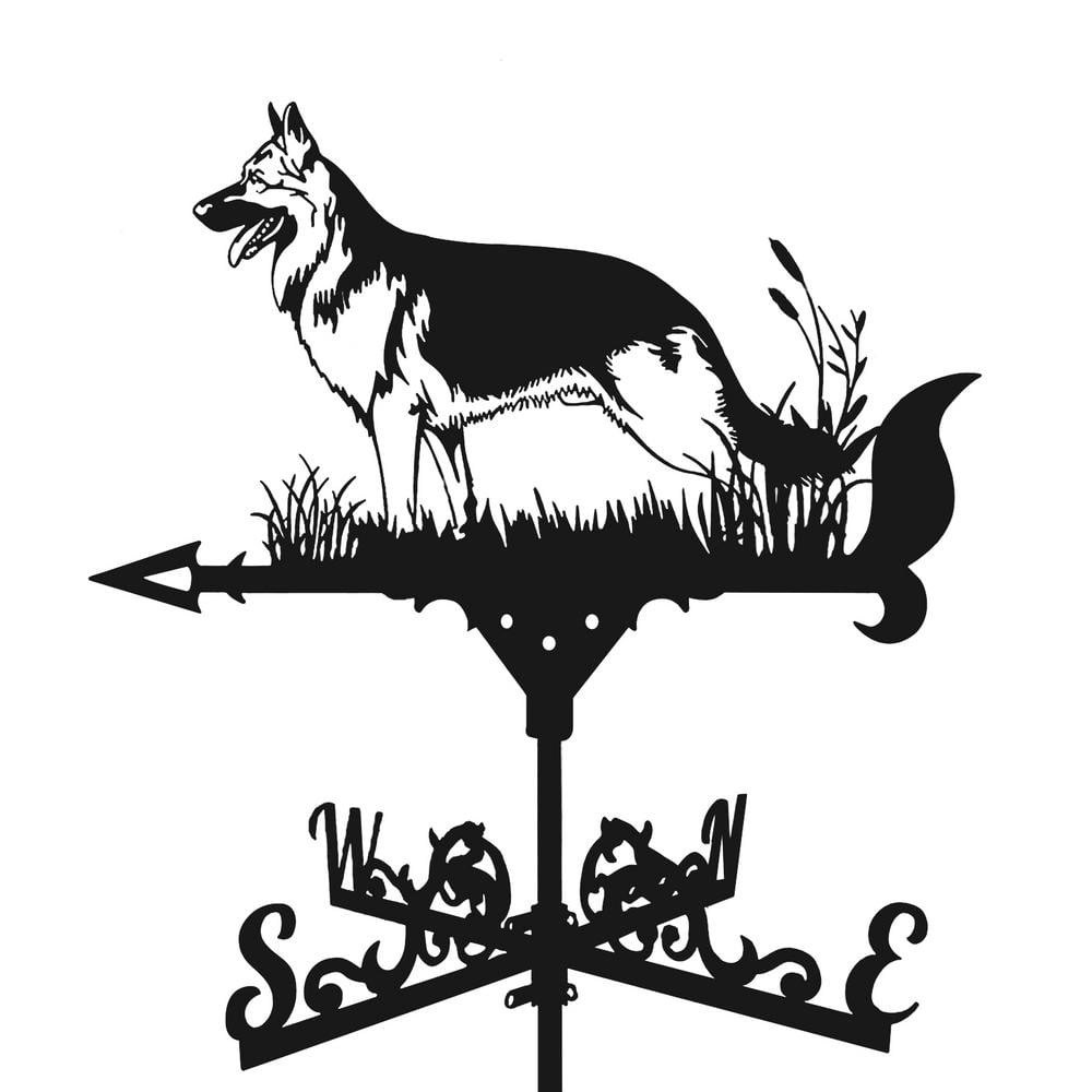 Laideyi Weather Vane Cute Dog Weather Vane Retro Iron Weathervane ...