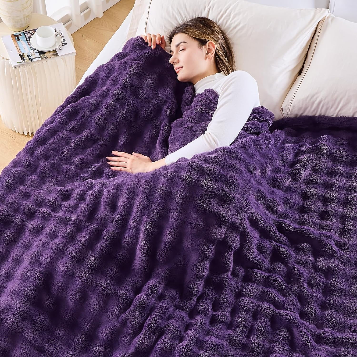 Click here for Rejoda-King Blanket For Couch Purple Super Soft Fl... prices