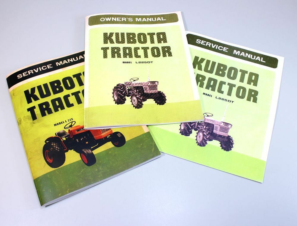 Kubota L225Dt Diesel Tractor Operators Owners/Parts Service Manual ...