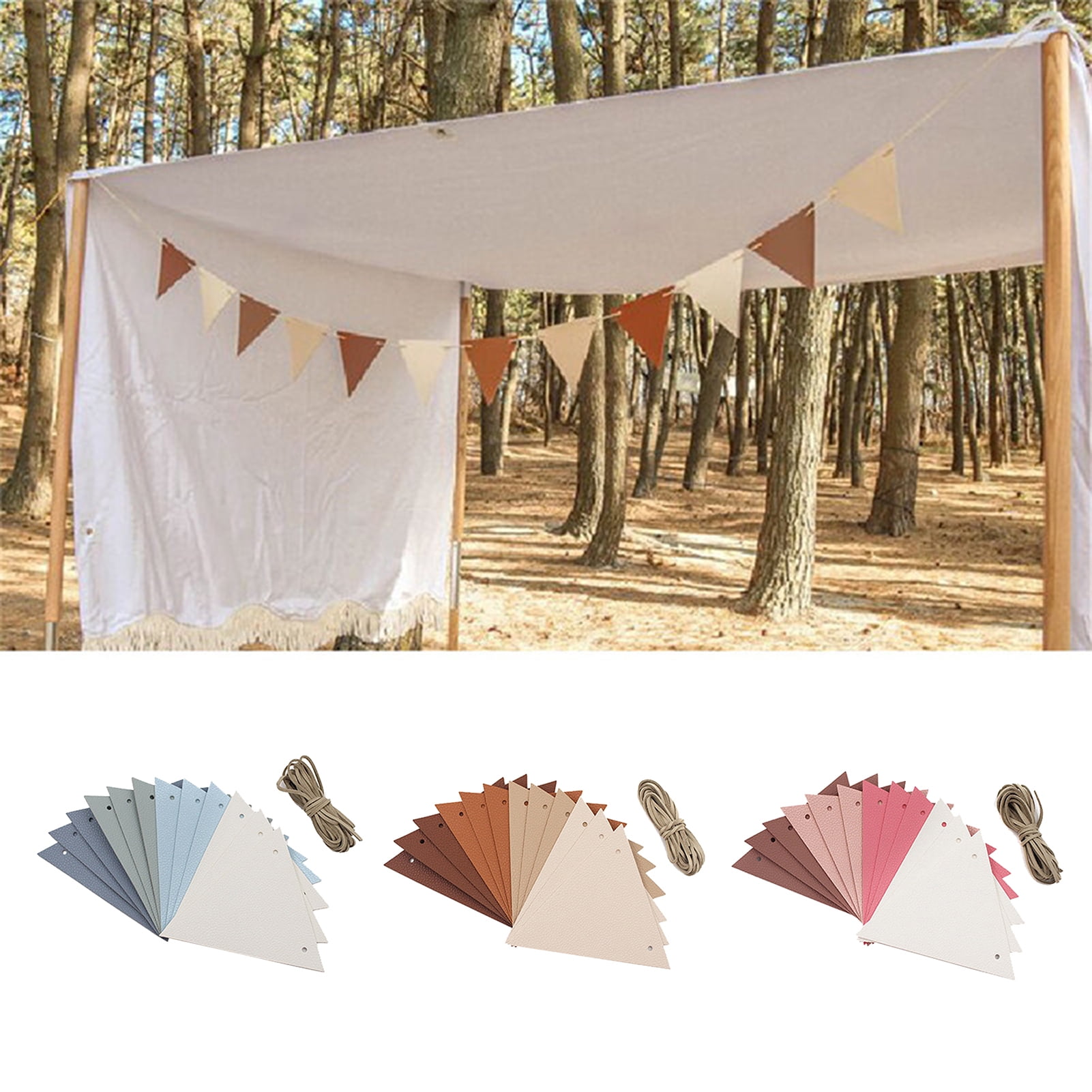 Hesroicy 12Pcs/Set Flags String Waterproof Outdoor Decor Supplies ...